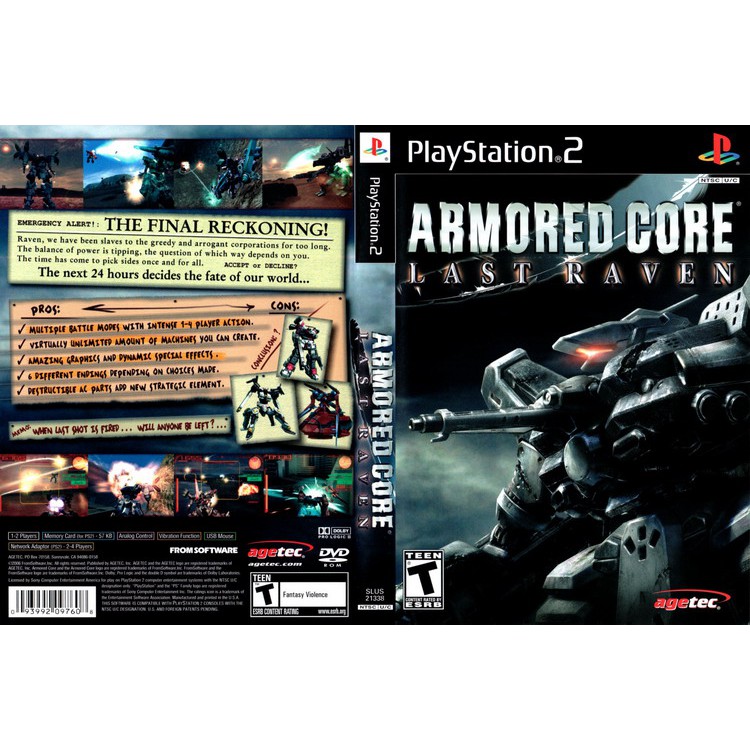ARMORED CORE LAST [PS2 US : DVD5 1 Disc] | Shopee Philippines