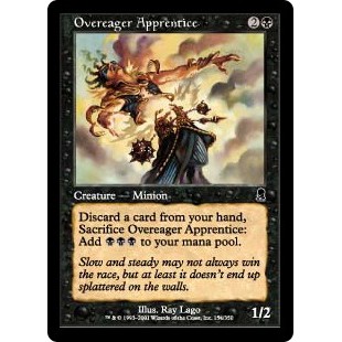 Magic the Gathering : Overeager Apprentice - ODY Played - MTG BLACK ...