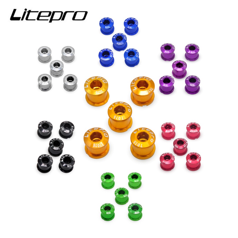 Litepro Folding Bike Sprocket Snail 5Pcs Alloy Crankset Double Bolts ...