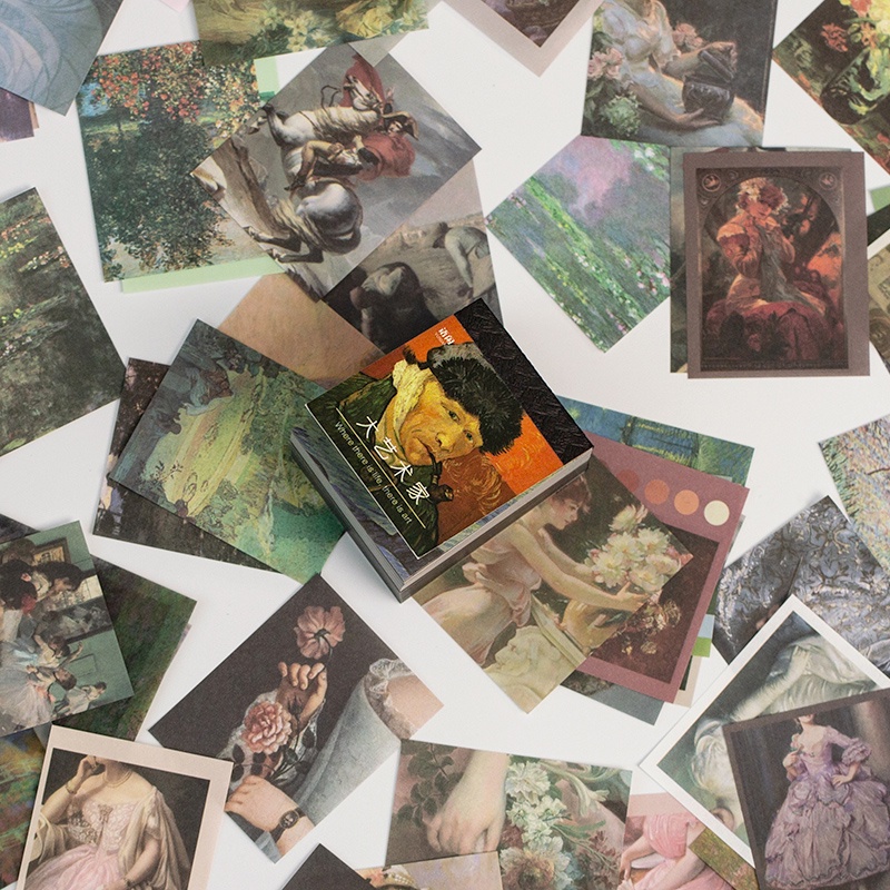 40 pcs Vintage Paintings Aesthetic Papers | Journal Bujo Butter Paper ...