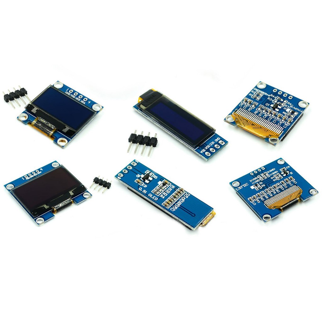 Circuitrocks Oled I2c Module Lcd Display Screen 0.91 0.96 1.3 Inch Blue ...