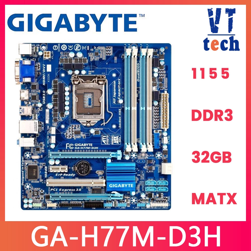 Gigabyte GA-H77M-D3H Original Motherboard LGA 1155 DDR3 USB3.0 32G ...