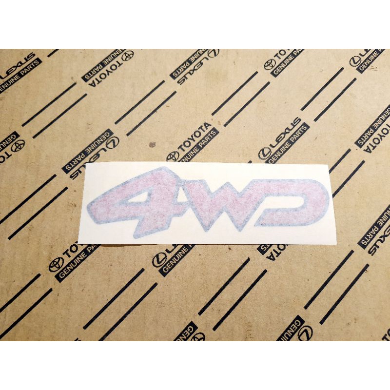 4WD Toyota Tiger Sport Cruiser Rider Sticker Red | Shopee Philippines
