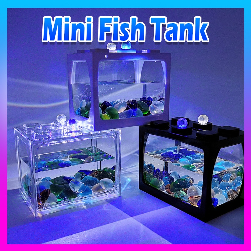 【In Stock】Betta Fish Mini Aquarium Building Lego Block Spider Marimo ...