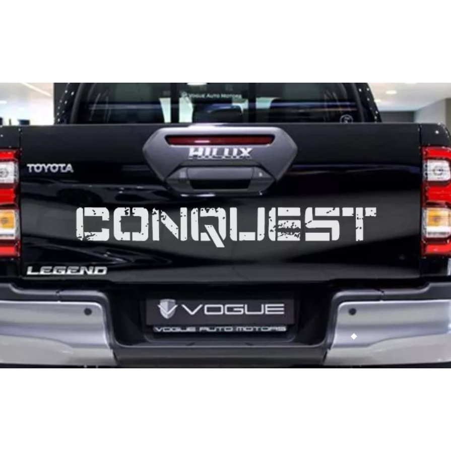 CONQUEST DESIGN 2 TAILGATE cut out vinyl sticker 5x39 inches | Shopee ...