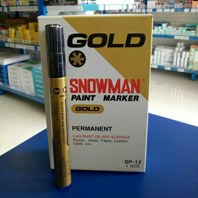 Snowman paint marker gold (Large) | Shopee Philippines