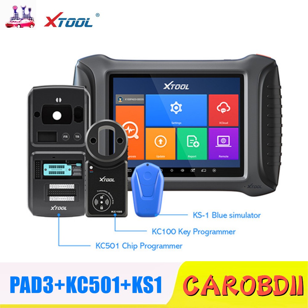 XTOOL X100 PAD3 Key Programmer Plus KC501 for MCU/EEPROM chips, read ...