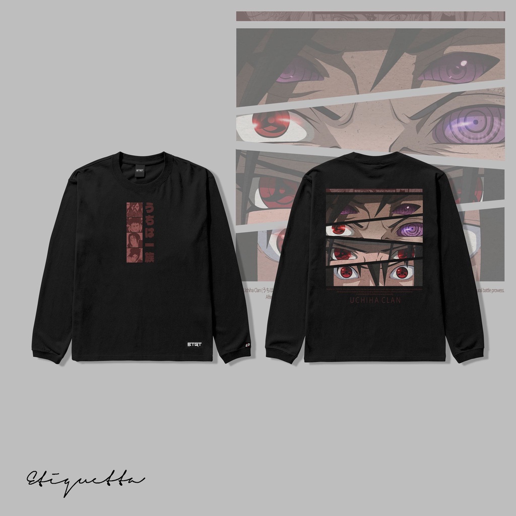 Anime Long Sleeves Unisex Etqtph Official Naruto Uchiha Clan Shopee Philippines