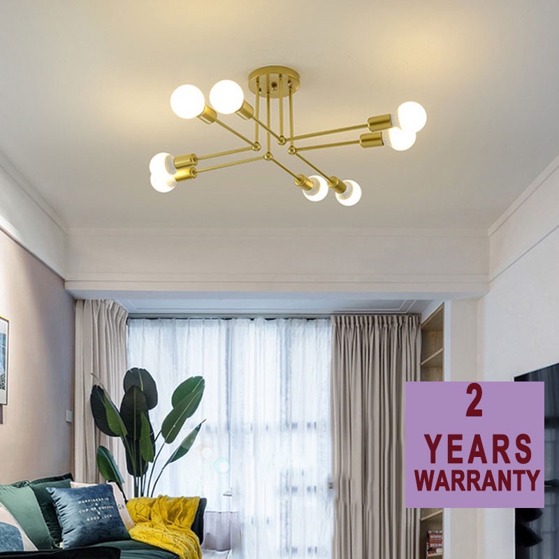 YHLAMP Nordic Iron Ceiling Lamp Shade Bedroom Pendant Light Chandelier ...