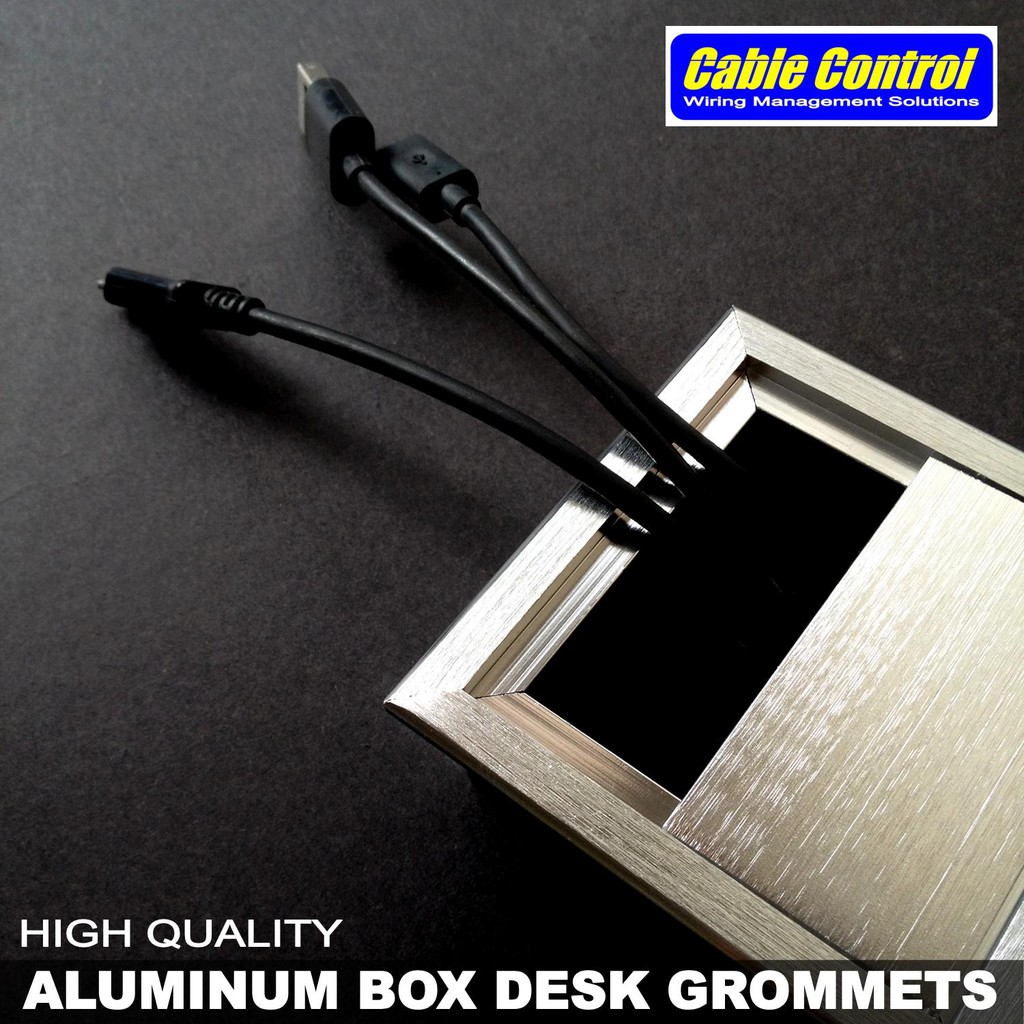 Cable Control Aluminum Box Desk Grommets (cable pass through box ...