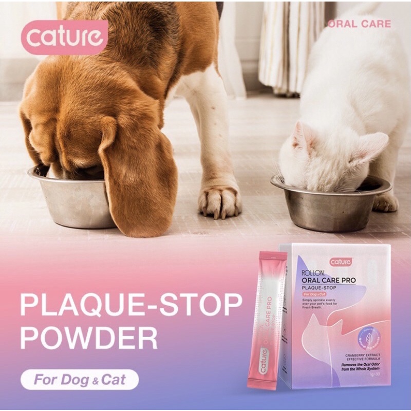 Cature ROLLON Oral Care Pro Plaque - Stop Powder For Dog & Cat - Per ...