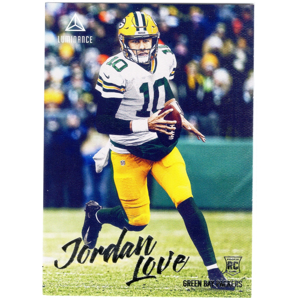 Jordan Love QB ROOKIE CARD 2020 PANINI Chronicles Luminance Football ...