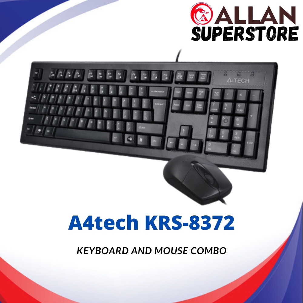 A4tech Krs-8372 Natural A Fn Desktop Combo Usb Mouse Keyboard | Shopee ...