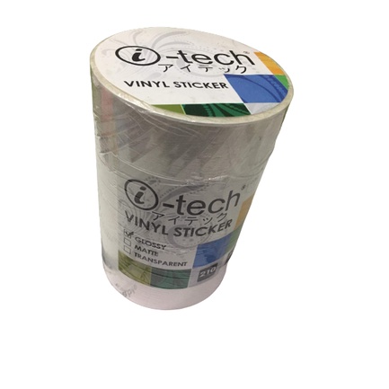 I-TECH ROLL Vinyl Sticker Waterproof Matte/Glossy (210 mm x 50 meters ...