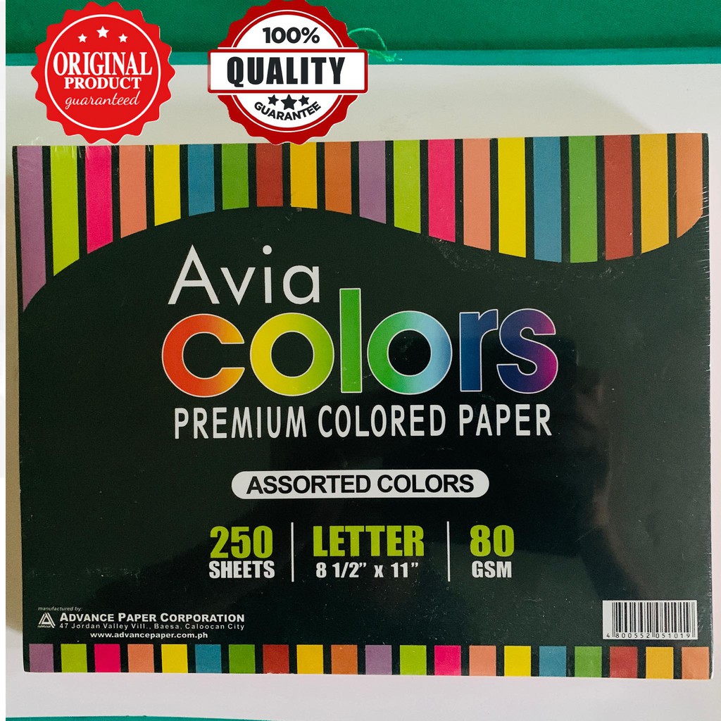Colored Paper 250sheets/ream 8.5x11in 80gsm | Shopee Philippines