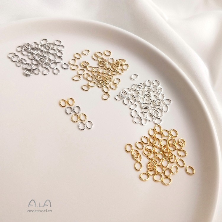 Color Preserving 14K Titanium Ladle Gold Oval Small Circle 18K Gold ...