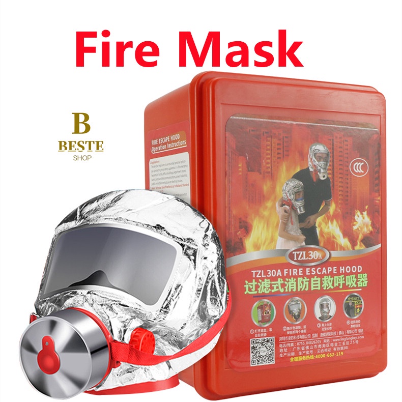 Safety Fire Escape Mask Emergency Rescue Mask Emergency Equipment Smoke ...