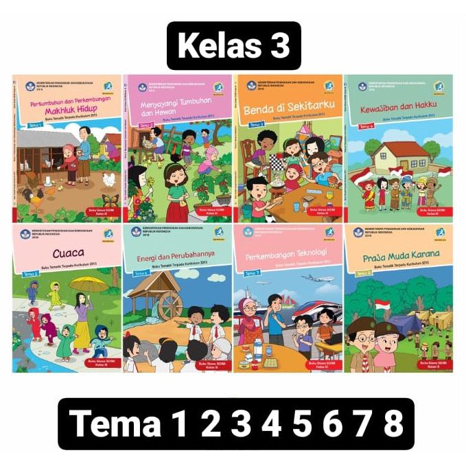 DIKNAS PRIMARY SCHOOL THEMATIC PACKAGE BOOK CLASS 3 THEME 1 2 3 4 5 6 7 ...