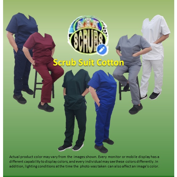 Scrub Suits (Tops and Pants) COTTON | Shopee Philippines