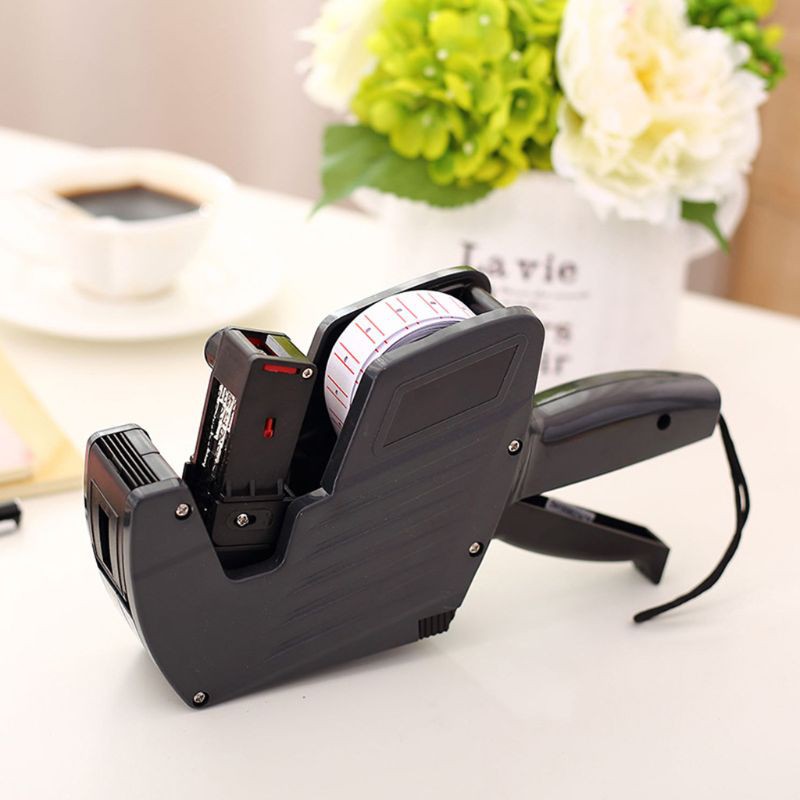 8 Digits Price Tag Gun Labeler Labeller with Red Lines Label Paper ...