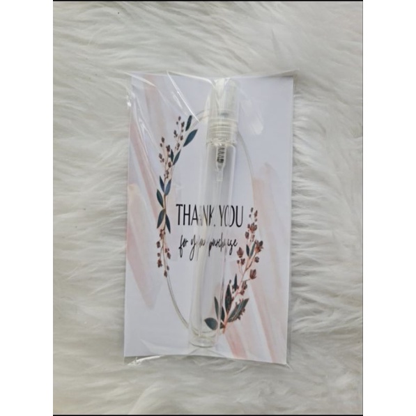 thank you card for 10ml spray bottes perfect size | Shopee Philippines