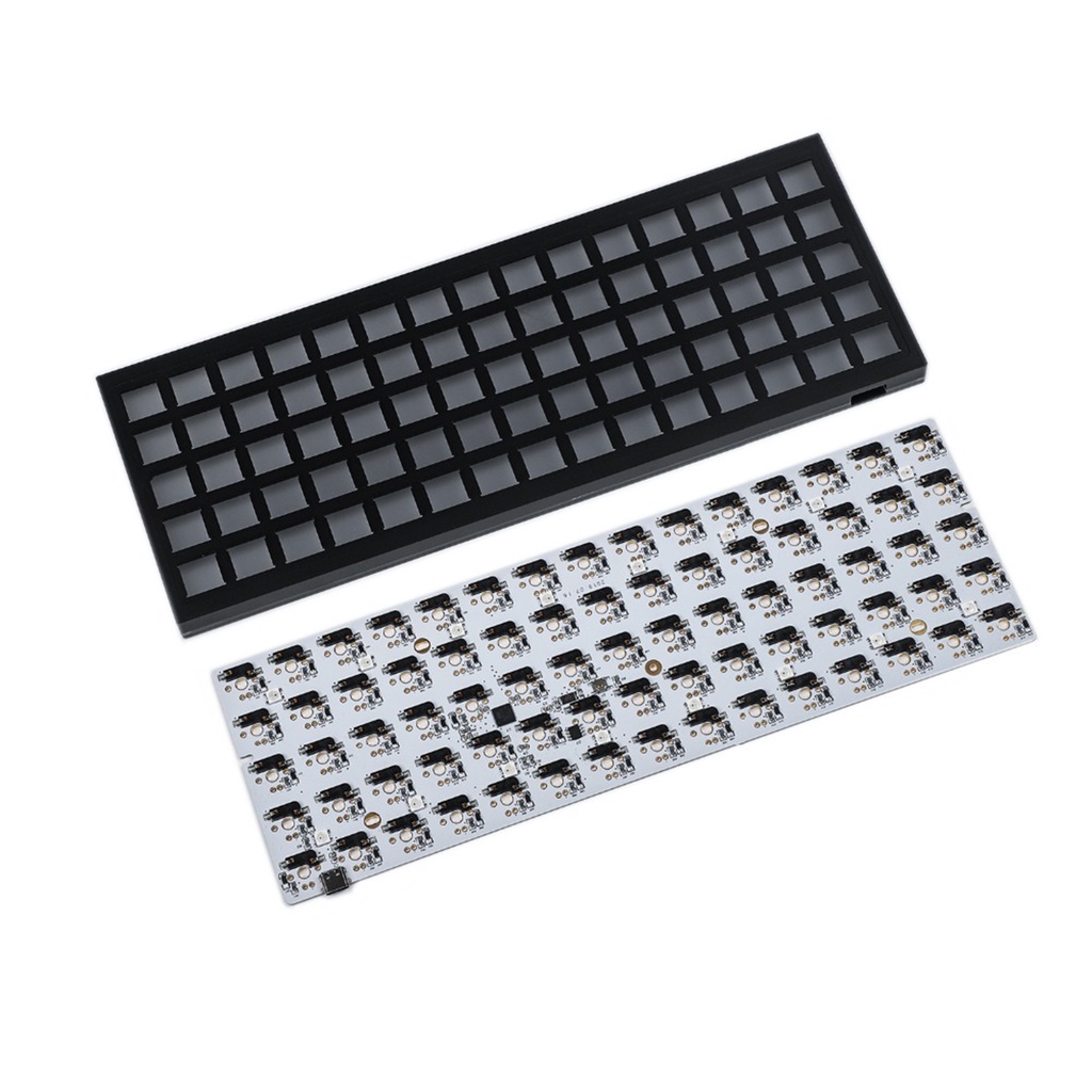Idobao x YMDK ID75 Hotswap Kit VIA Ortholinear Underglow RGB PCB | For ...