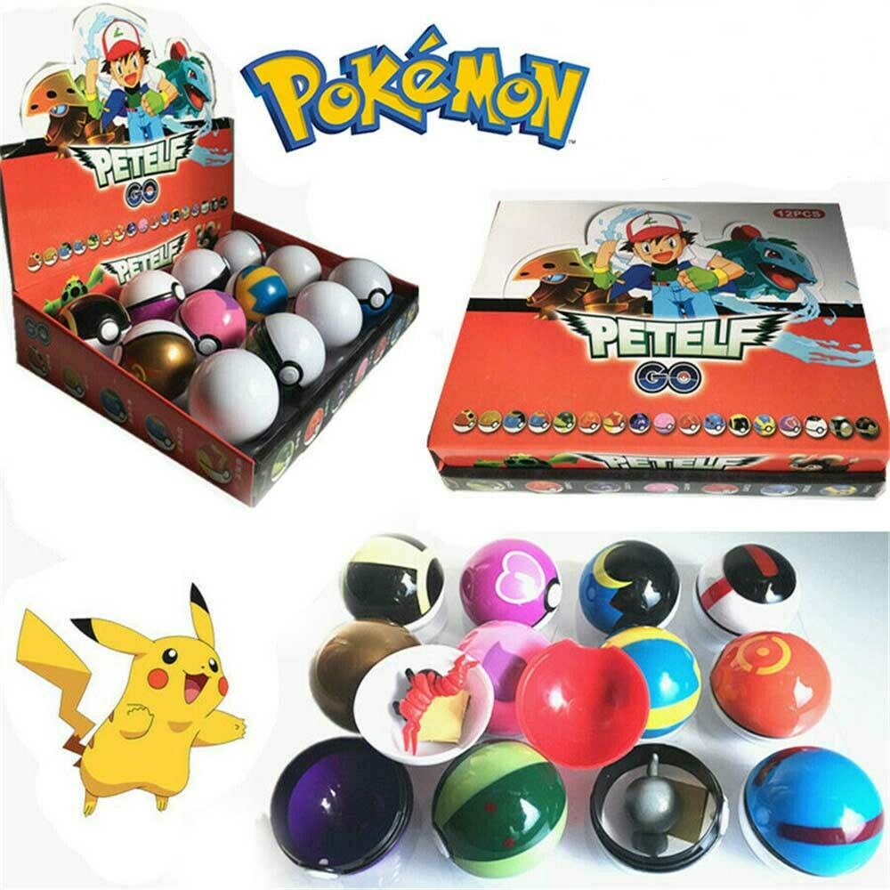 36 Styles/Set Pokeball Anime Figure Pikachu Squirtle Pocket Monster ...