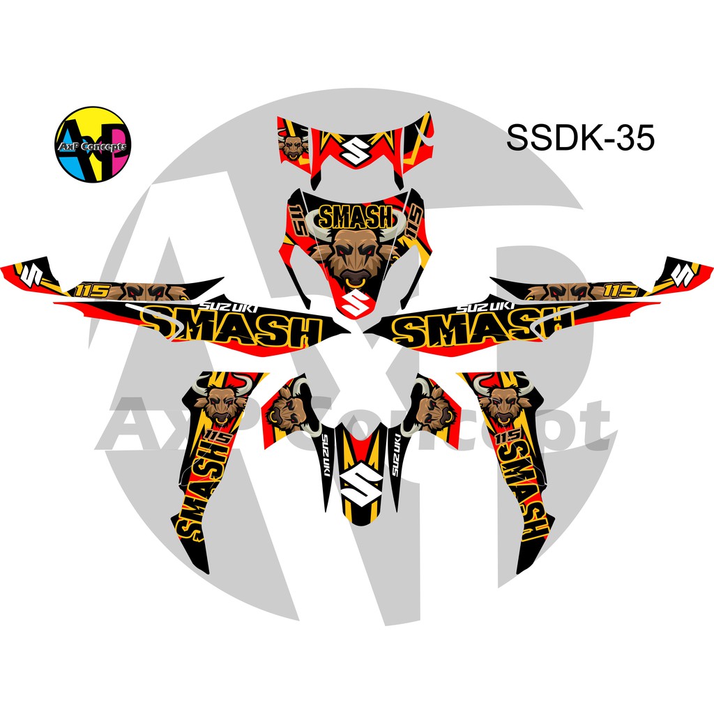 Suzuki Smash 115 Full Decals SSDK-35 (Laminated) | Shopee Philippines