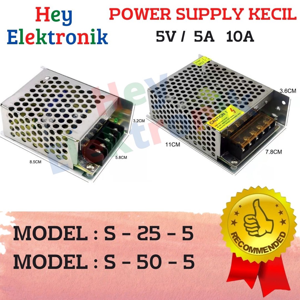 Power SUPPLY PSU 5V WITCHING BODY Small Adapter 5V 5A 10A | Shopee ...