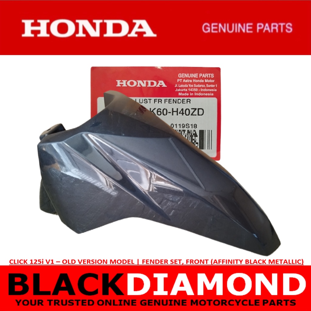 HONDA CLICK 125i V1 | FENDER SET, FRONT (AFFINITY BLACK METALLIC) | PN ...