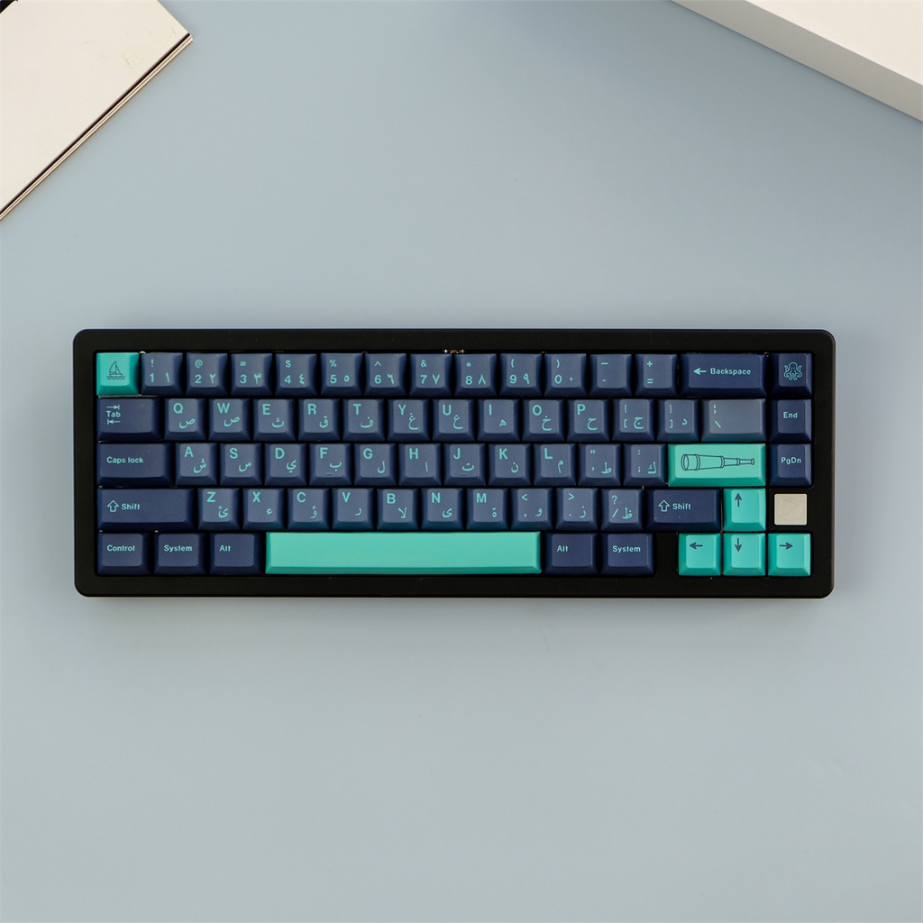 129 Keys GMK Arabian Sea Keycaps Cherry profile PBT Dye Sublimation ...