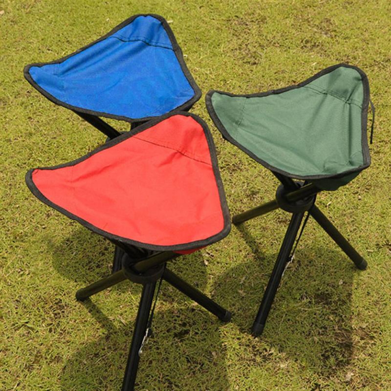 3 Leg Outdoor Folded Stool Hiking Triangle Chair Camping Fishing Seat ...