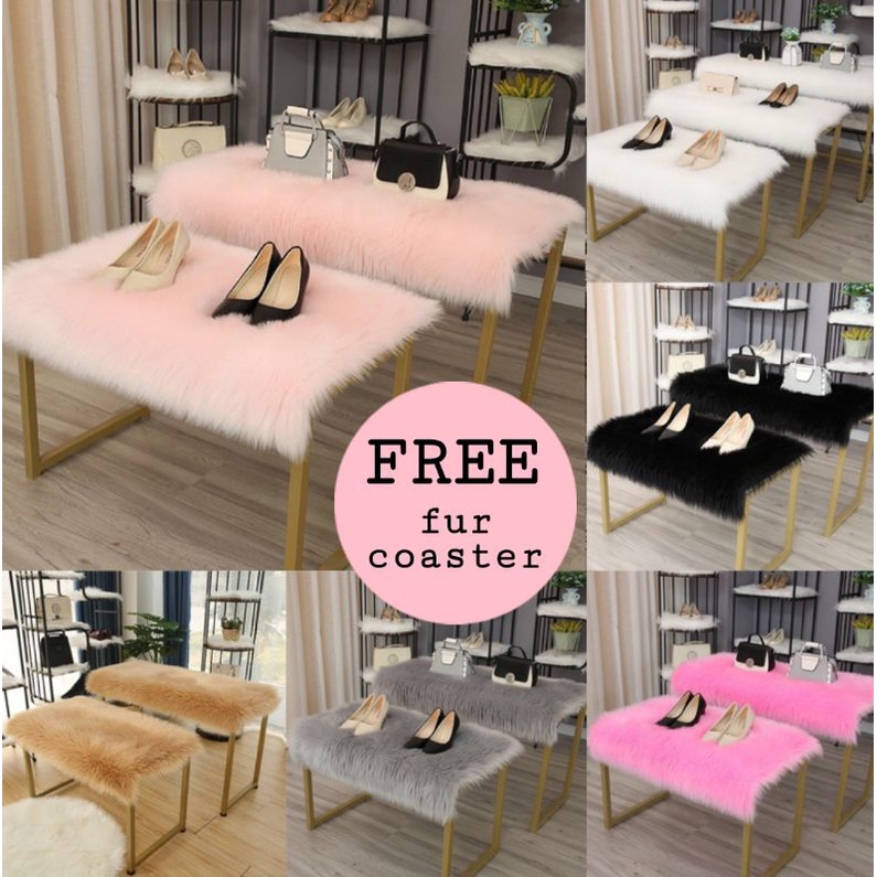 FAUX FUR for your vanity mirror/computer table/background photoshoot ...