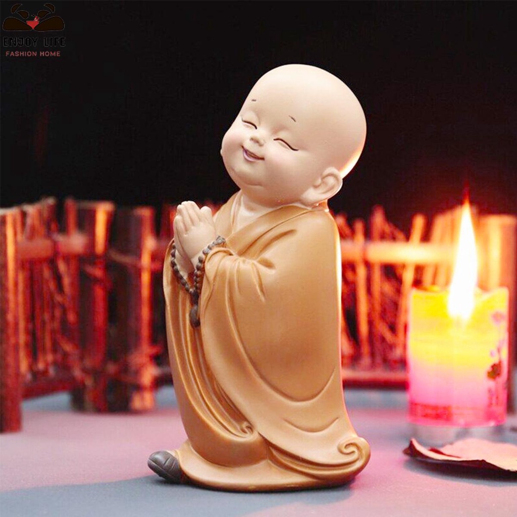 Little Monk Figurine Mini Monk Statue Cute Buddha Monk Statue Adorable ...