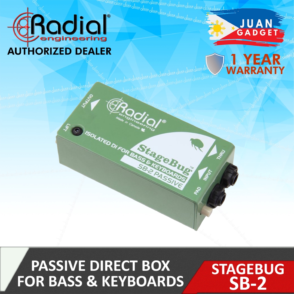 Radial Engineering StageBug SB-2 Passive Direct Box | JG Superstore | Shopee Philippines