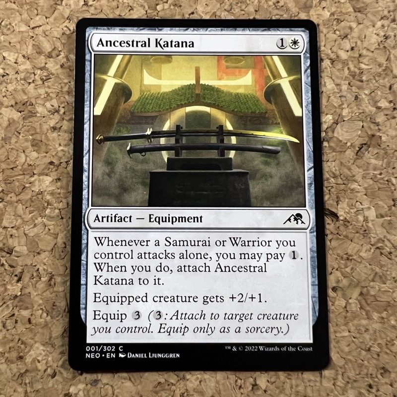 MTG ANCESTRAL KATANA (ARTIFACT EQUIPMENT) KAMIGAWA NEON DYNASTY (WHITE ...