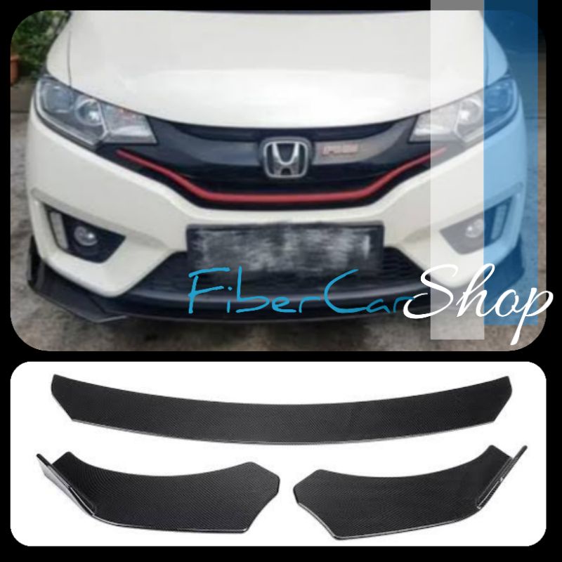 Front Lips Bumper Winglet Universal 3 Stems Left And Middle Sides ...