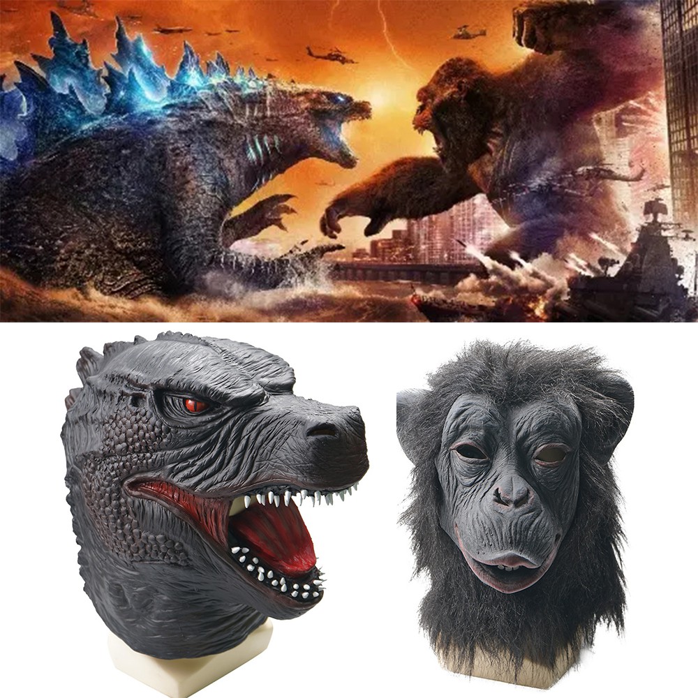 COD New Arrival Movie Godzilla vs Kong Cosplay Latex Mask Unisex ...