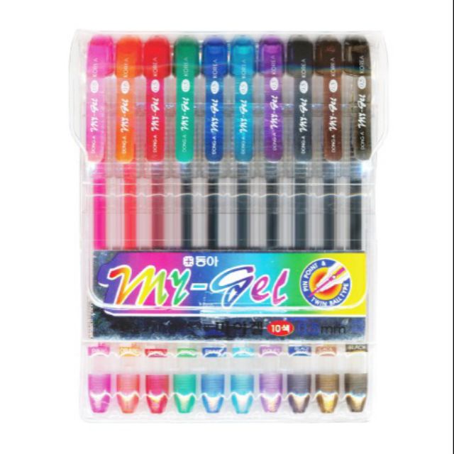 GEL PEN MYGEL ASSORTED 10PCS | Shopee Philippines