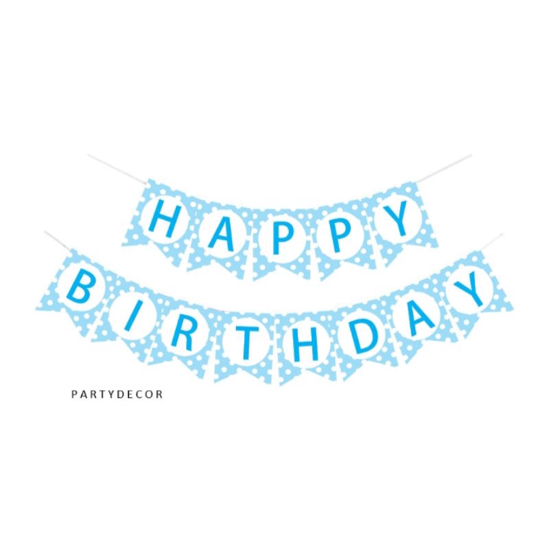 Polka Dots Birthday Banner || SOLD PER FLAG | Shopee Philippines