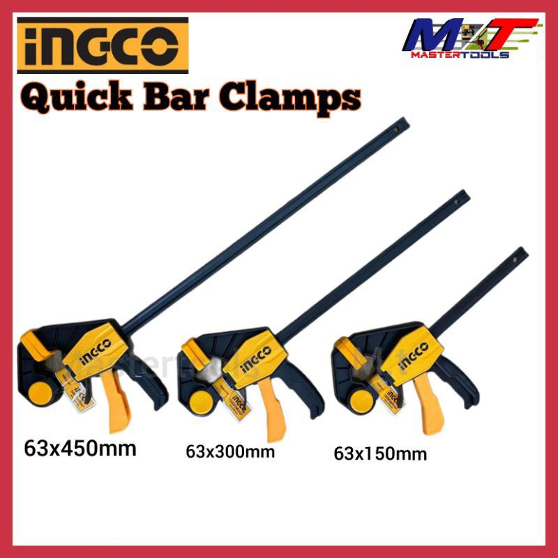INGCO Quick Bar Clamp 6" | 12" | 18" SOLD PER PIECE | Shopee Philippines