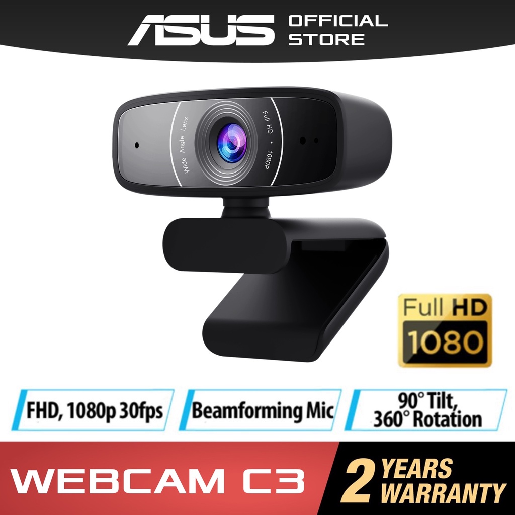 ASUS Webcam C3 Full HD with Beamforming Microphone USB Camera support ...