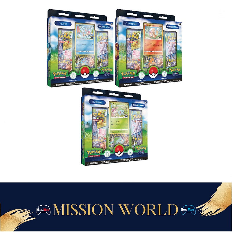 Pokemon TCG Pokemon GO Pin Collection (Charmander/Squirtle/Bulbasaur ...
