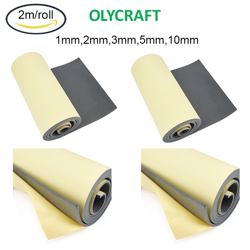 OLYCRAFT 78.7x11.8 1mm Grey Thick Self-Adhesive EVA Foam Foam Roll for ...
