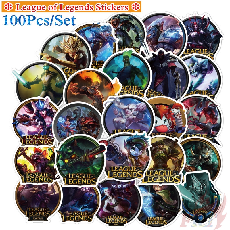 100Pcs/Set League of Legends Stickers Games LOL Mixed Luggage Laptop ...