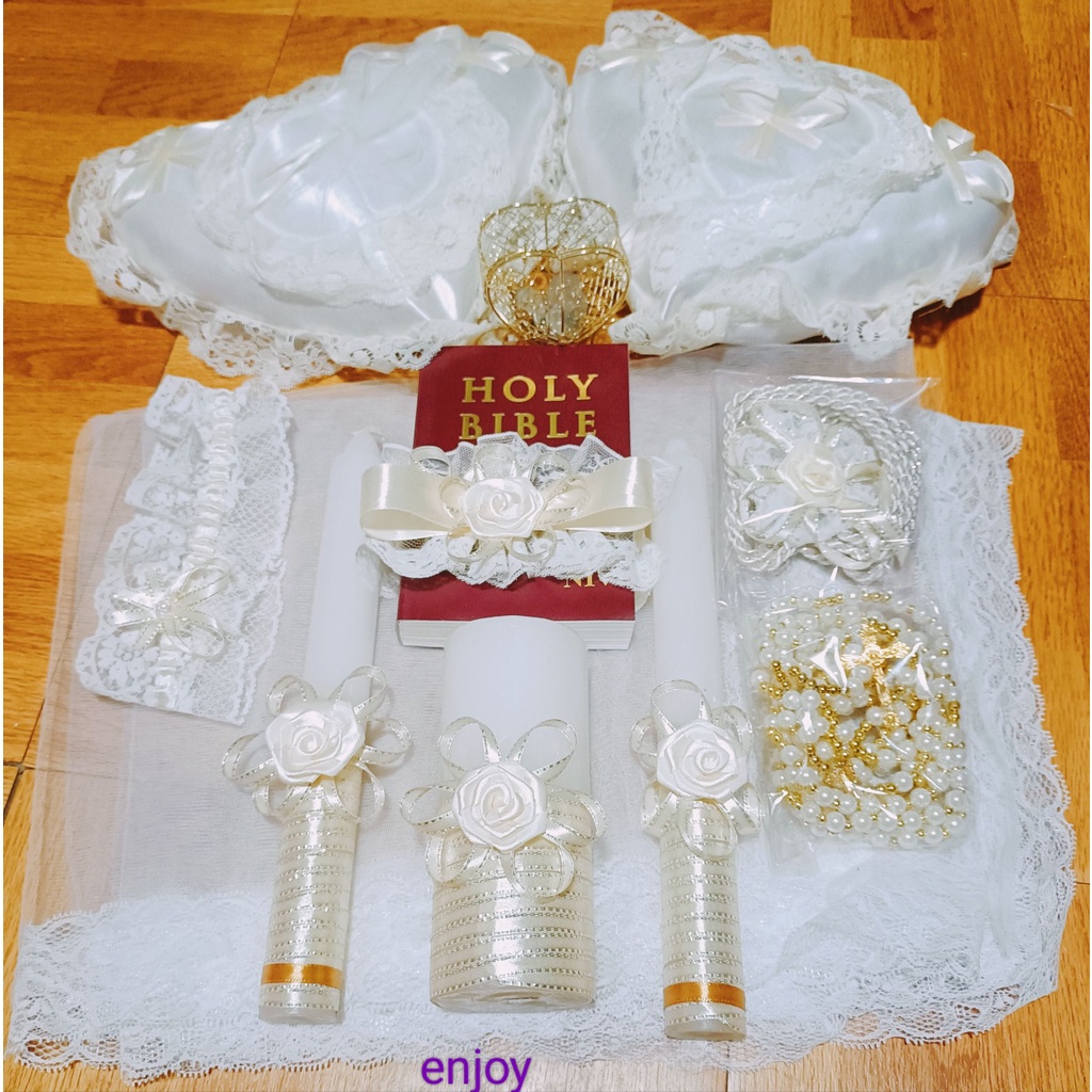 wedding essential holly bible with ribbon, rosary cord and bible ...