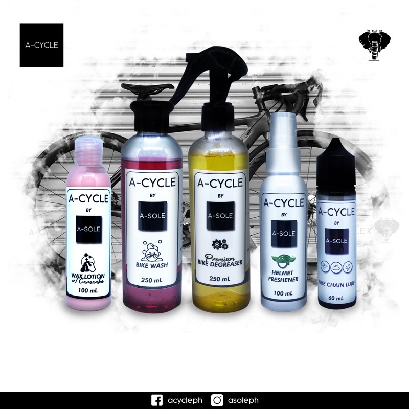 A-CYCLE Bike Cleaning Set (Premium Degreaser, Shampoo, Chain Lube ...