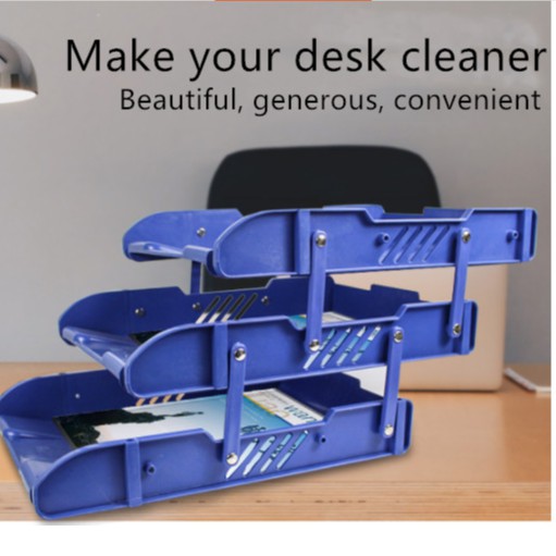 Three-layer horizontal file tray, multi-layer file rack plastic file ...