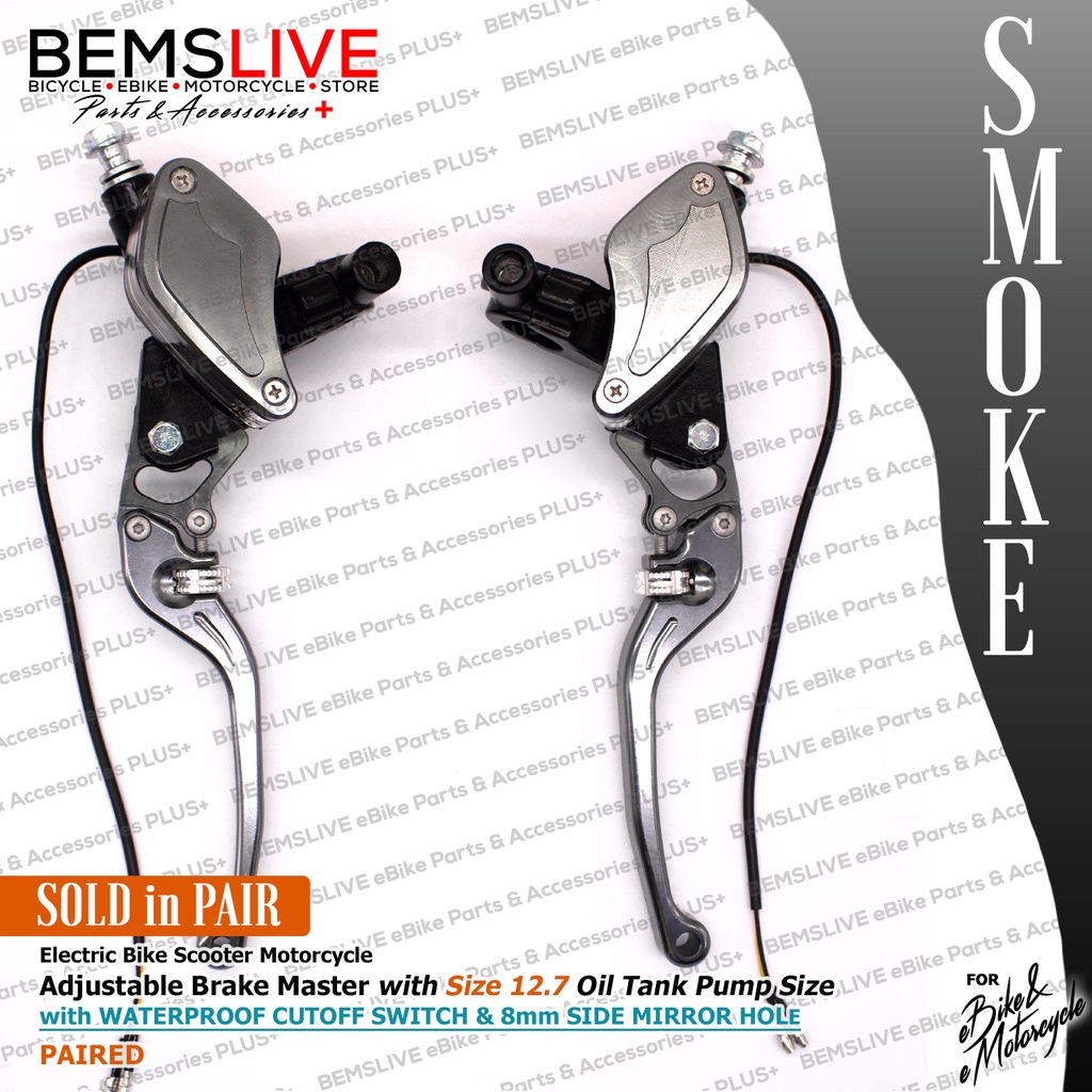 Smoke PAIR Adjustable Size 12.7mm Piston Transparent Oil Tank Disc ...