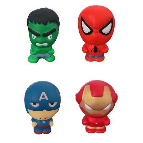 Marvel Squishy Kawaii Squishy Squish Spiderman Hulk Iron Man Spider ...